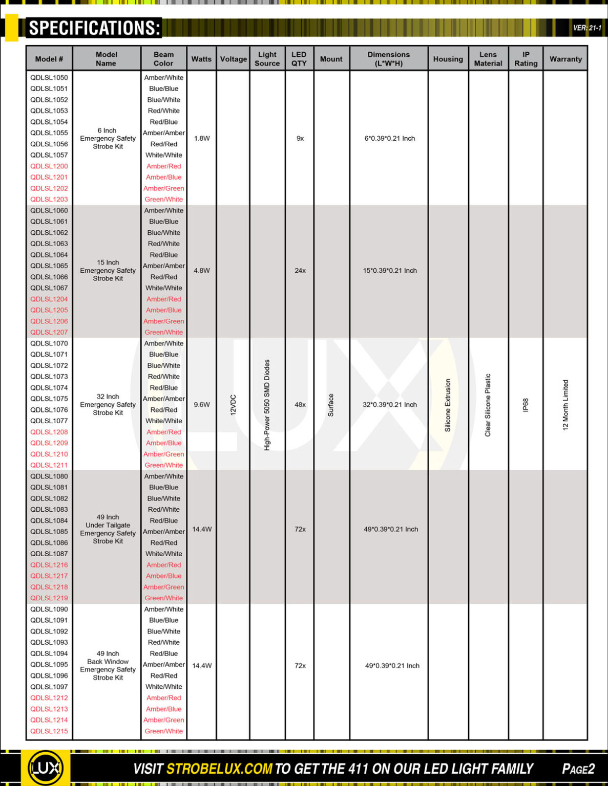 49 Inch Back Window Strobe Kit – Strobe Lux